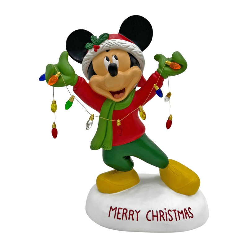 Back Yard Glory Backyard Glory Disney Mickey with Lights Garden Statue, Officially Licensed ...
